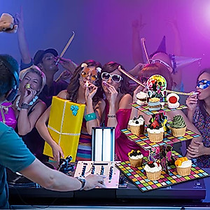 1970's Disco Party Decorations Retro Disco Cupcake Stand 70's Disco Fever Music Party Favors Cupcake Holder Dance Disco Party Dessert Tower for Disco Theme Birthday Party Supplies