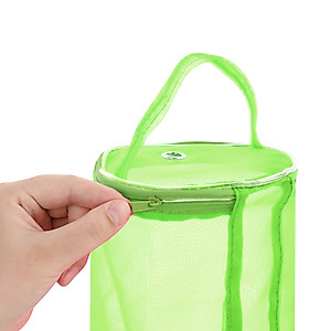 2 Pieces Empty Yarn Storage Bags, Mesh Holder Yarn Storage Organizer, Mini Yarns Drum Knitting Bag for Carry Crochet Hooks Sewing Accessories Storage Tote Bag (Light Green)