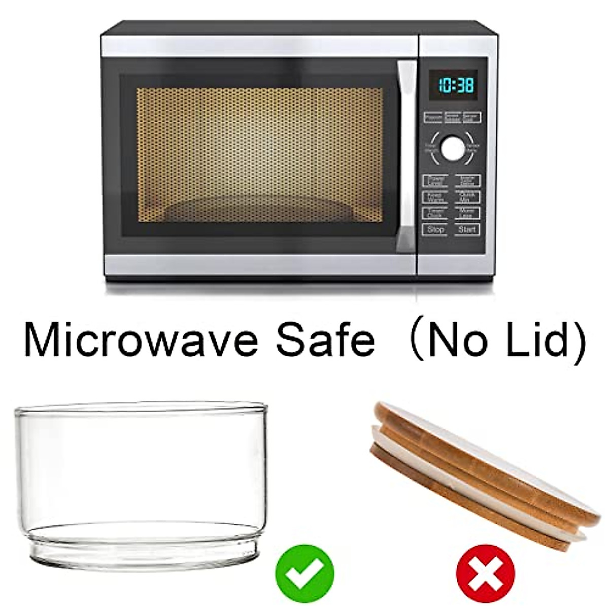 Coloch 4 Tier Stacking Glass Jars with Airtight Bamboo Lid, 12oz Clear Food Storage Canister Set Decorative Glass Jars for Candies, Nuts, Condiments, Tea, Tiny Crafts, Kitchen, Living Room