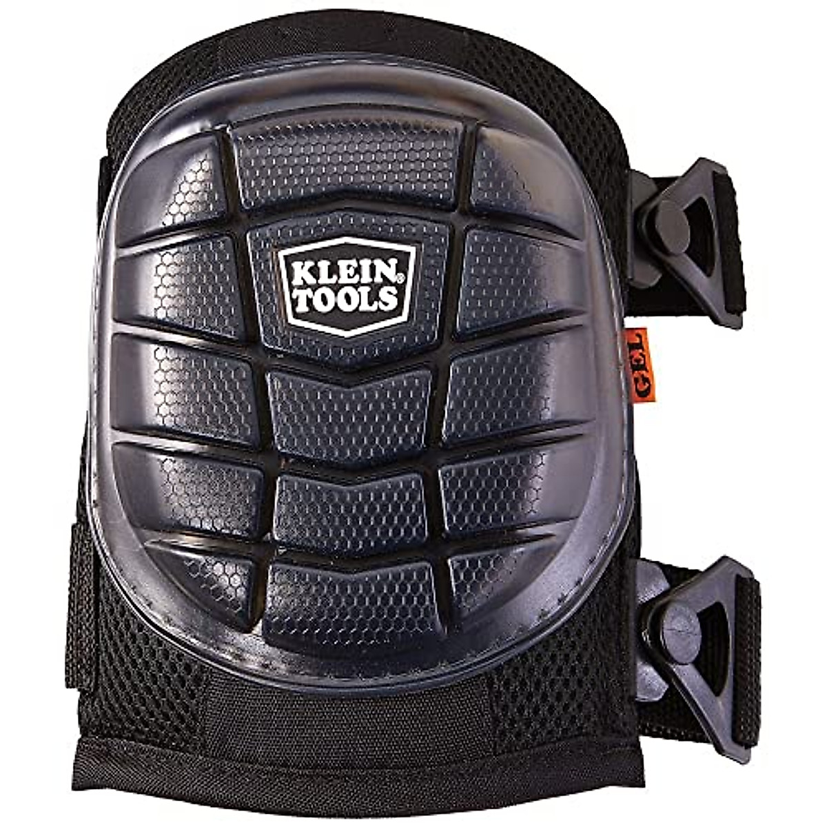 Klein Tools 60184 Knee Pads, Lightweight Gel Knee Pads with Slip Resistant Rubber Caps and Adjustable Straps, Great for Construction, Black