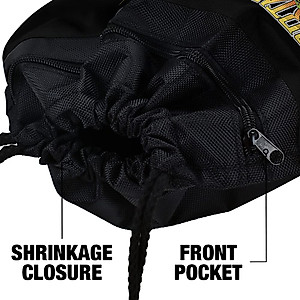 LOGOVISION Mortal Kombat Klassic Logo Drawstring Backpack Sports Bag Sackpack 17" x 13", Perfect for Gym, Yoga or Practice