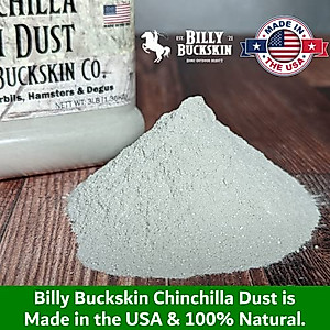 Chinchilla Bath Dust, 2.5 lb. Bag, All Natural Dusting Powder for Cleaning Degus, Hamsters, & Gerbils, Pure Cleansing Pumice Sand by Billy Buckskin Co.