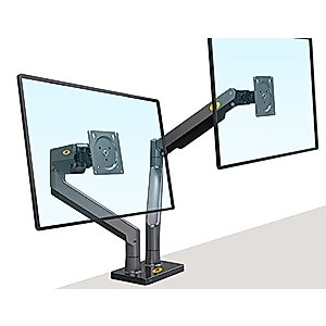 NB North Bayou Dual Monitor, 22''-32'', Arm Ultra Wide Full Motion Swivel Mount with Gas Spring, Load Capacity from 4.4 to 33lbs Each Height Adjustable Stand G35