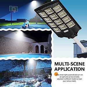 PEVOROS Solar Street Lights Outdoor Waterproof,1200W/100000LM Outdoor Led Street Light Dusk to Dawn,Street Lights Solar Powered with Motion Sensor and Remote Control for Parking Lot,Yard,Garden, Field