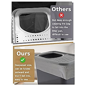 24 Pcs Litter Pan Liners Fit for Petmate Brand, Compatible with Top Entry Litter Pans Model, Durable Thickened Replacement Liner Bags for Disposal of Cat Waste