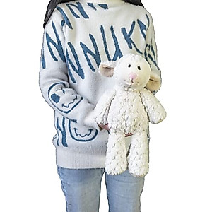 LIJIUSM Plush Toys for Kids Cartoon Velvet Animal Stuffed Toys Festival Birthday Gifts for Girls Boys (White - Sheep - 38cm)