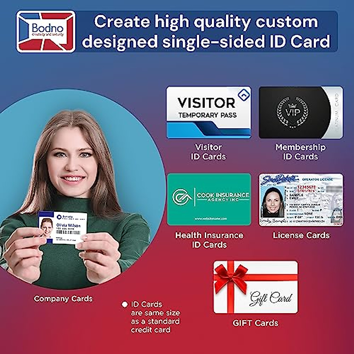 Bodno Magicard 600 Single Sided ID Card Printer & Complete Supplies ...