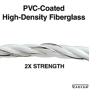 Zareba HDR656WA-Z 656 feet of 8mm Electric Fencing Heavy-Duty Sure Shock Polyrope, White