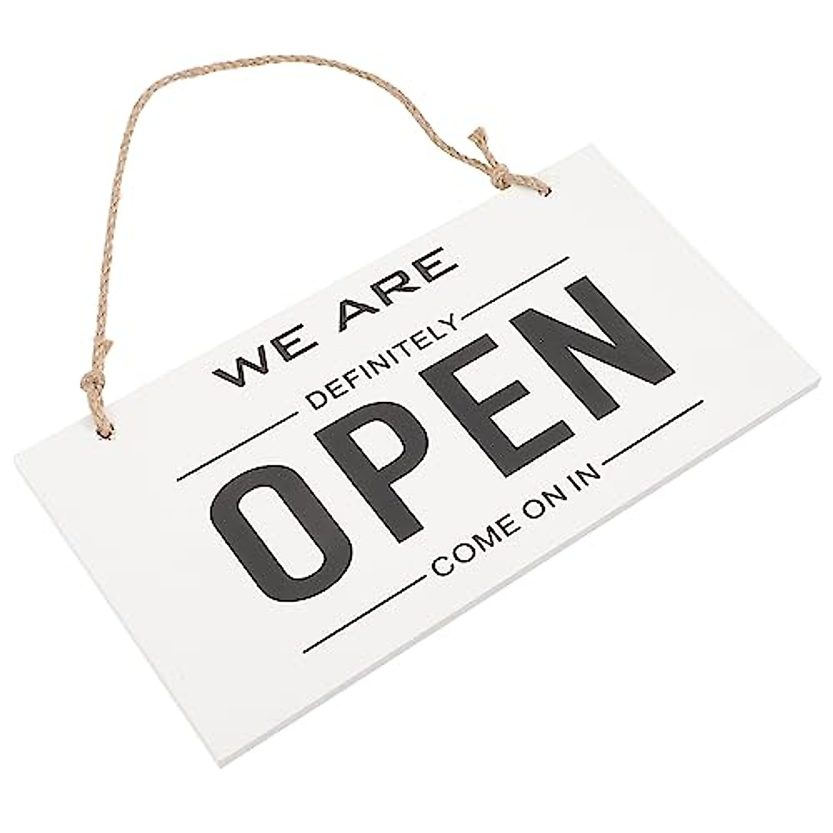 Double-sided business listing open signs for business open closed sign cafe wall art neon open sign business supplies front door wall signs Christmas Work Wooden white Ornament