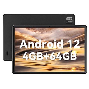 SGIN 10 Inch Tablet 4GB RAM 64GB ROM, Android 12 Tablets with Octa-Core 2.0Ghz Processor, 1280 * 800 Pixel IPS Display, 2MP+5MP Camera, 6000mAh, GPS, WiFi, Bluetooth 5.0