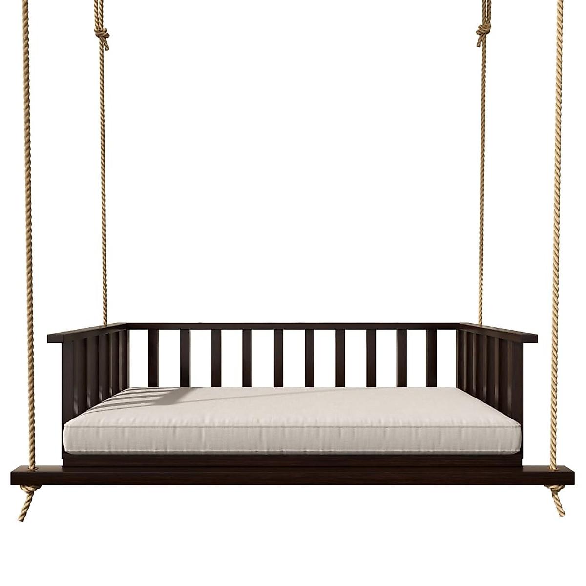 Live Casual The Madison Steel Daybed Porch Swing with Included Outdoor Cushion Set