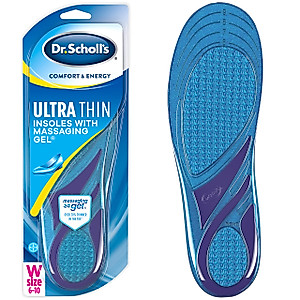 Dr. Scholl's ULTRA THIN Insoles // Massaging Gel Insoles 30% Thinner in the Toe for Comfort in Dress Shoes (for Women's 6-10, also available for Men's 8-13)
