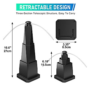 JEMULICE Table Food Fans, 2000mah Portable USB Food Spinner Retractable Food Fan with Holographic Blades for Picnic, Kitchen, Party, Outdoor Dinner, BBQ, Indoor(4 Pack)