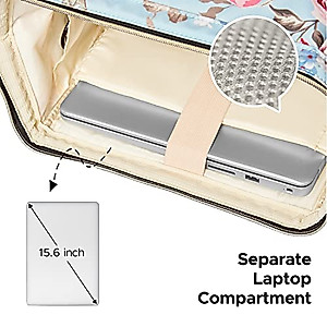 Kaome Lunch Backpack 15.6 Inch Laptop Backpack for Women with USB Port Nurse Gift Teacher Work Backpack Cooler Insulated Lunch Bag Waterproof Daypacks for Work Picnic Travel Anti-theft