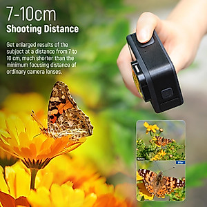 NEEWER 15X Macro Lens Compatible with GoPro Hero 12 Hero 11 Hero 10 Hero 9 8 7 6 Black Action Camera Close Up Filter Anti Reflective Multicoated HD Optical Glass/Aluminum Frame, Not Waterproof, LS-31