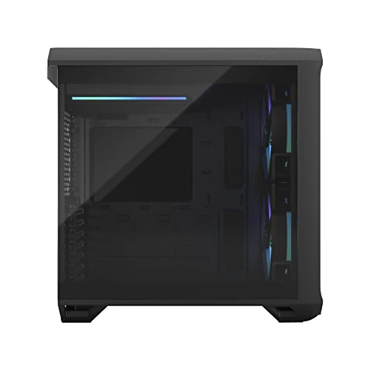 Fractal Design Torrent Compact RGB Black - Light Tint Tempered Glass Side Panels - Open Grille for Maximum air Intake - Two 180mm RGB PWM Fans Included - Type C - ATX Airflow Mid Tower PC Gaming Case