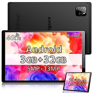 Latest Android Tablet with Eye Protection,3GB RAM,32GB ROM, 1TB Expand,Octa Core,10.3 Inch 1920x1200 FHD IPS Screen,10 Hour Battery,5+13MP,Dual Sim Card Slot,2.4/5G WiFi,Bluetooth 5.0,GPS,Gray