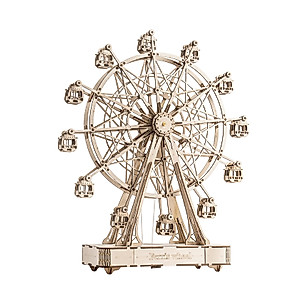 Rowood 3D Puzzles for Adults, Model Kits for Adults, Wooden Music Box,DIY Craft Kits for Adults Teen Boy Gifts on Birthday Christmas - Ferris Wheel (232 PCS)