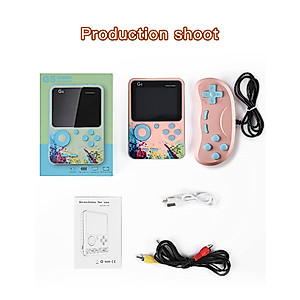 Retro Handheld Game Console AKKWEOP with 500 Classical FC Games-3.0 Inches Screen Portable Video Game Consoles Video Games Support for Connecting TV & Two Players for Kids Adults (Gray)