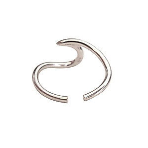 Handmade Wave Band Adjustable Toe Ring, 925 Sterling Silver, Thin Dainty Open Toe, Pinky or Knuckle Rings for Women, By MiYa Jewelry Creations