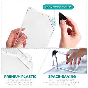 HEALLILY Flat Water Bottle Transparent Flat A5 Water Bottle Travel Outdoor Supplies