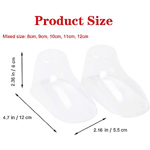 100Pcs Clear Plastic Baby Feet Display, Baby Booties Crochet Shoes Socks Showcase, Toddler Shoes Supports Shoe Forms Stand Holder for Store and Home Use, 50Pair, 8, 9, 10, 11, 12CM