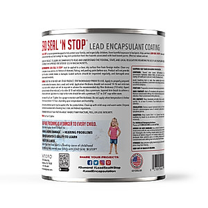 Lead Seal ‘n Stop Lead Encapsulant Coating - Stops and Encapsulates Interior and Exterior Lead Based Paints - Long Term Protection for Your Entire Family - 1/2 Gallon