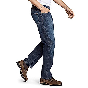 Eddie Bauer Men's Field Flex Straight Jeans, River Rock, 38W x 30L