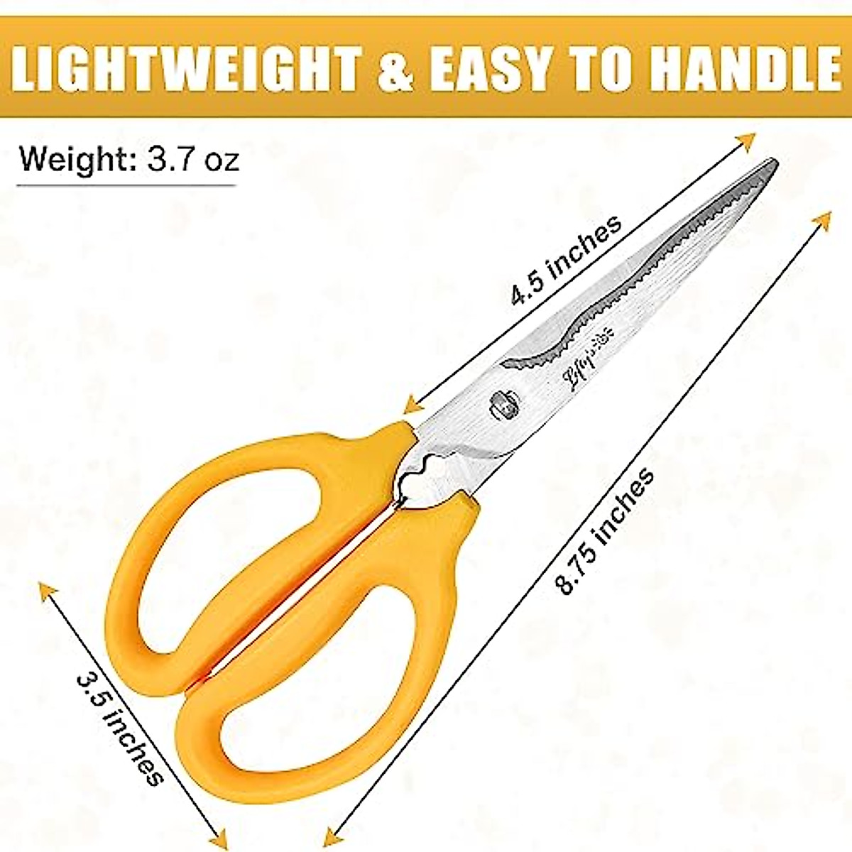 Lefty’s Left Handed Kitchen Scissors - Stainless Steel Heavy Duty General Purpose Shears - Dishwasher Safe Easy to Clean - Ultra Sharp - Great Gift For Left-Handed People Lefties Adults & Women
