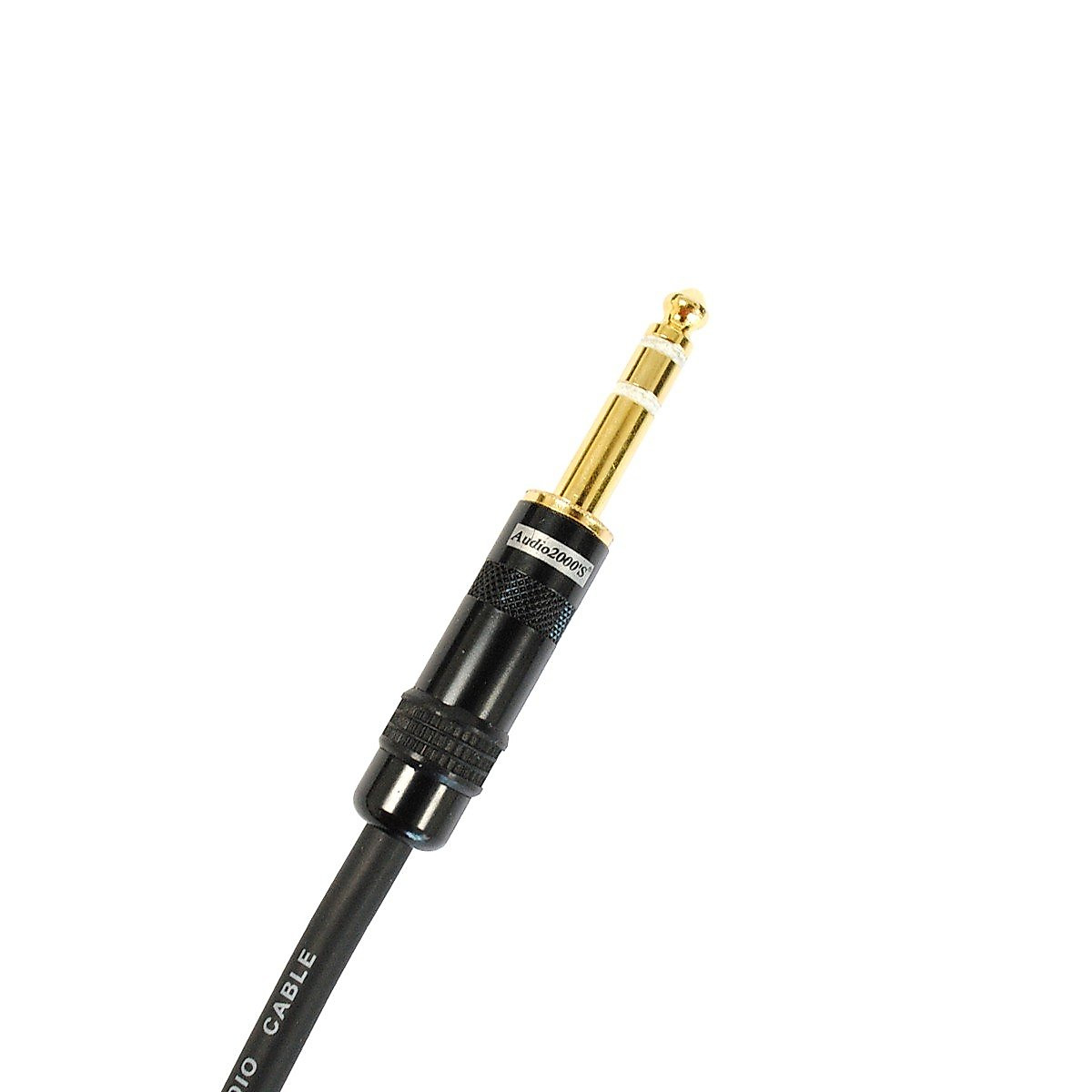 Audio2000's C26003P2 3 Ft 1/4 Inch TRS Right Angle to TRS Patch Cable (2 Pack)