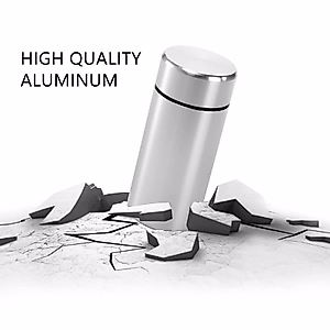 Dicunoy 6 Pack Airtight Storage Jars with Lids, 2oz Small Portable Aluminum Storage Containers, Waterproof Mini Metal Tins, Pocket Bottles for Spices, Coffee, Tea, Traveling