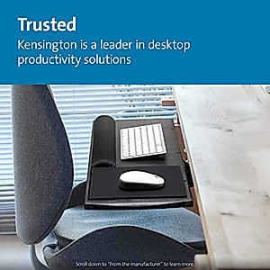 Kensington 60718 Adjustable Keyboard Platform with SmartFit System, 21-1/4w x 10d, Black