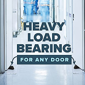 Large Big Rubber Door Stopper Made In USA - Door Stop Wedge for Carpet, Tile, Concrete Floor, Tall Door Stoppers for Bottom of Door - Heavy Duty for Commercial & Home - 6.5 x 2.75 x 1.9 Inches - Black