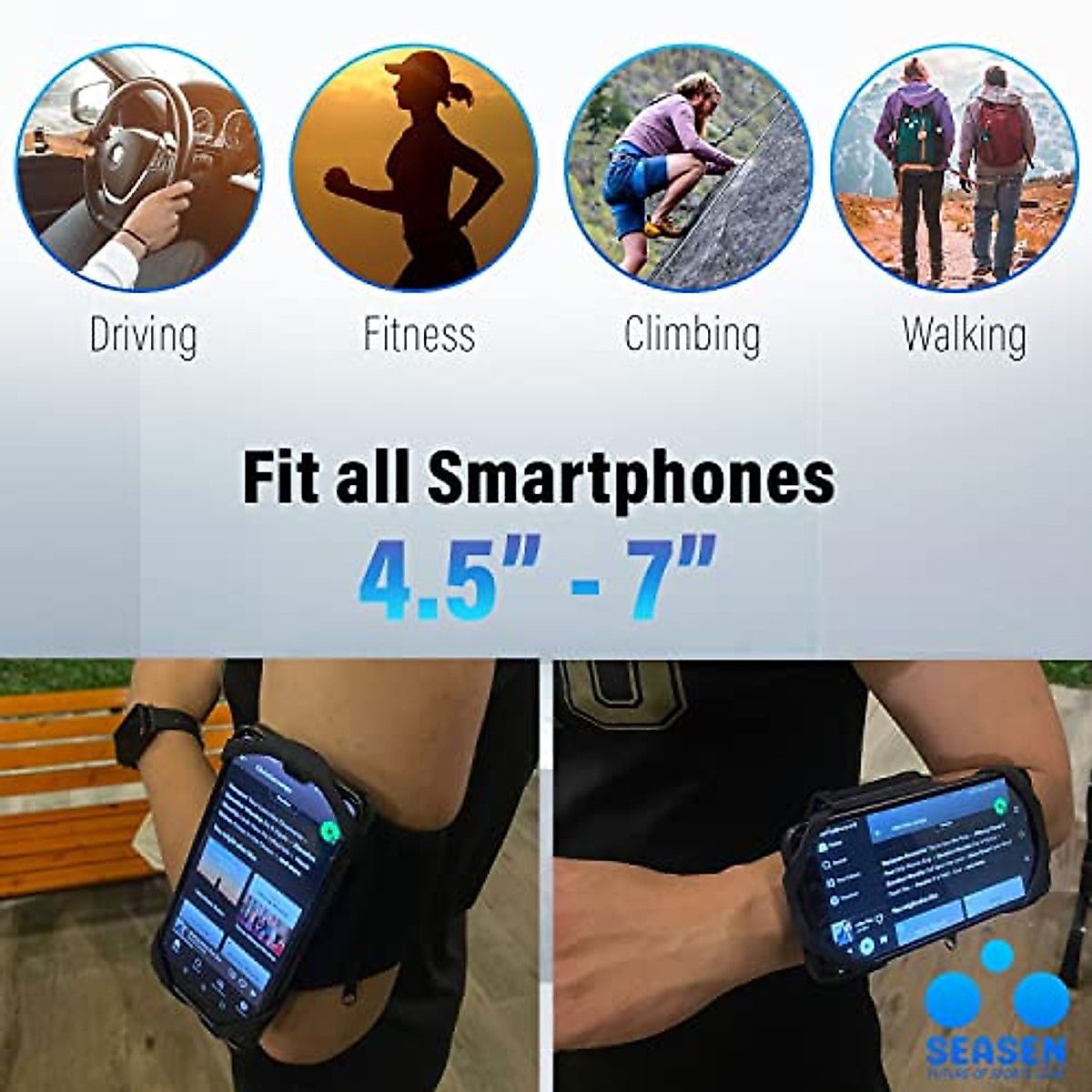 Running Phone Holder - Phone Armband for iPhone - Cell Phone Holder for Exercise & Walking