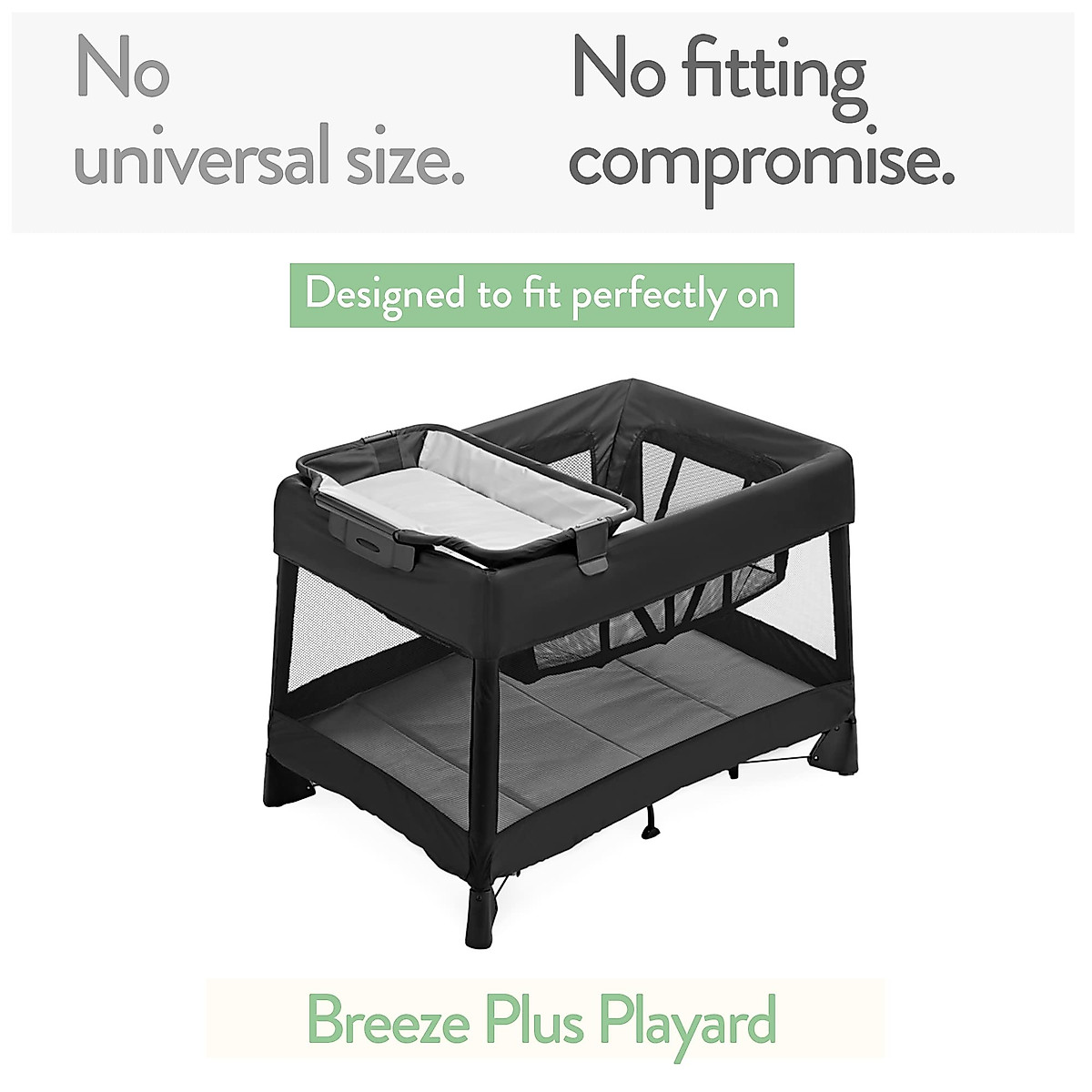 Joey + Joan Pack and Play Sheet Fitted – Compatible with 4moms Breeze Plus Playard & Breeze Go Playard – Fits Up to 30 x 43 Inch Mattress Without Bunching – Dinosaur