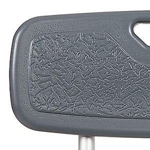 Flash Furniture HERCULES Series 300 Lb. Capacity, Adjustable Gray Bath & Shower Chair with Depth Adjustable Back