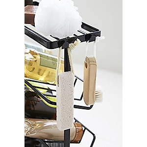 Yamazaki Home Dispenser Free Standing Shower Caddy-Bathroom Organizer Storage Holder | Steel, One Size, Black