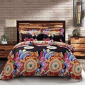 Dolce Mela DM712Q Queen Size Duvet Cover Set, Multi