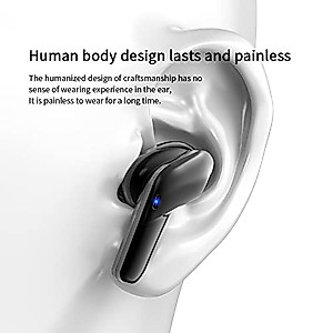 Hksany Wireless Earbuds Bluetooth 5.0 Headphones with USB C Fast Charge Noise Canceling Mics 44H Playtime Touch Control Water Resistance Hi-Fi Stereo Earphones for iOS/Android/Business/Exercise/Work