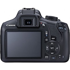Canon EOS Rebel T6 DSLR Camera with 18-55mm Lens (1159C003) + 64GB Memory Card + Card Reader + Case + Flex Tripod + Hand Strap + Memory Wallet + Cap Keeper + Cleaning Kit (Renewed)