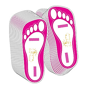 25Pairs(50 Feets) Disposable Pink Spray Tanning Feet Pads Sunless Airbrush Spray Tent Protect Foot