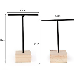 Jewelry Box 2Pcs T Bar Earring Display Stand Earring Holder Jewelry Tower Holder for Retail Show Tabletop for Women Travel Storage (Color : A Size : 2PCS)