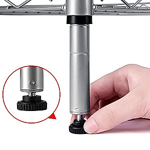 SINGAYE 5 Tier Storage Rack Wire Shelving Unit Thicken Heavy Duty Storage Shelves for Pantry Closet Kitchen Laundry 880Lbs Capacity 13.38"x 23.22"x 59.05"(DxWxH) Silver