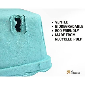 42 Pack QUART Green Molded Pulp Fiber Berry/Produce Vented Baskets for Fruit and Vegetable