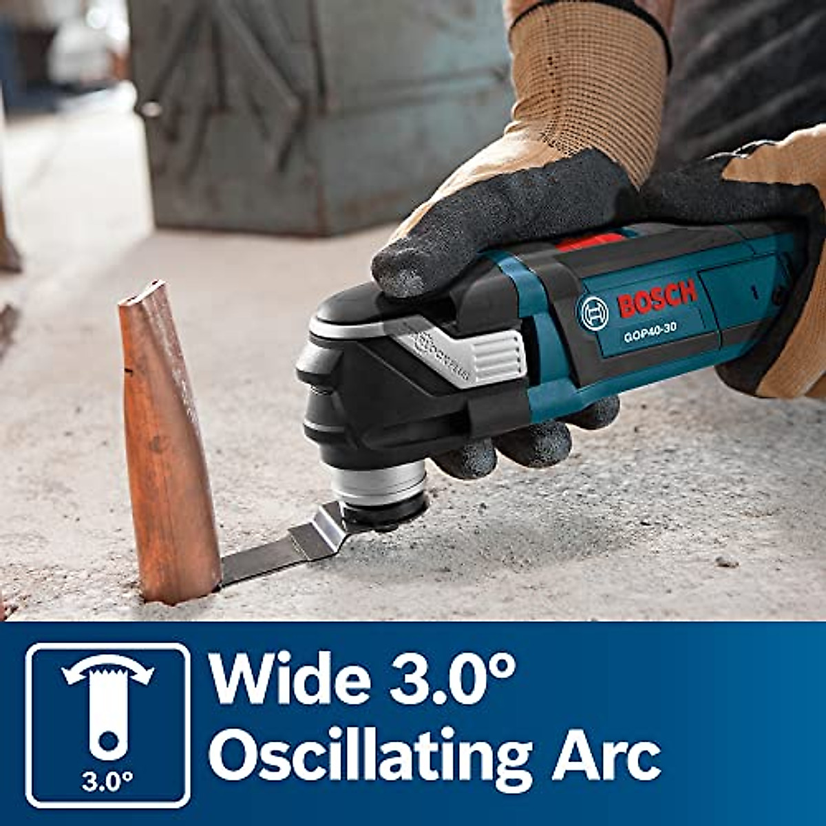 BOSCH StarlockPlus Oscillating Multi-Tool Kit with Snap-In Blade Attachment GOP40-30B