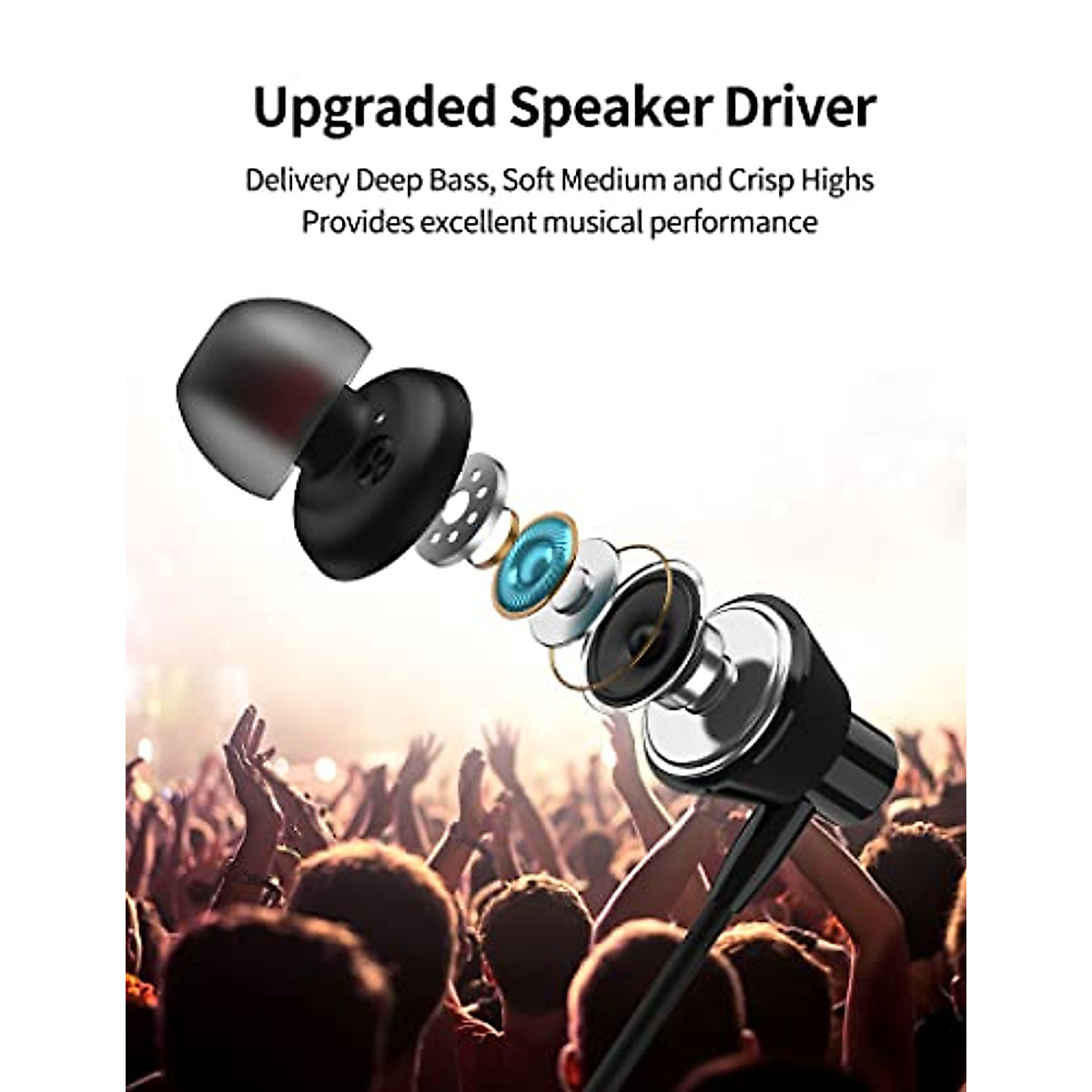 USB Type C Headphones in-Ear Earphones USB C Wired Earbuds with Mic Volume Control Crisp Sound Bass for Samsung Galaxy S23 S22 S21 S20 Ultra Note 10+ A53 Z Flip4 Fold4,iPad Pro Air,Pixel 7 6 Pro 6a 5