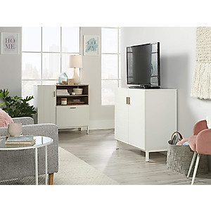 Sauder Anda Norr Credenza, for TVs up to 60", White Finish