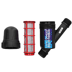 Tissting Screen Irrigation Filter 1 Inch Stainless Steel Mesh Garden Hose Irrigation Filter for Large-Scale Irrigation of Gardens, Outdoors, Lawns, Greenhouses