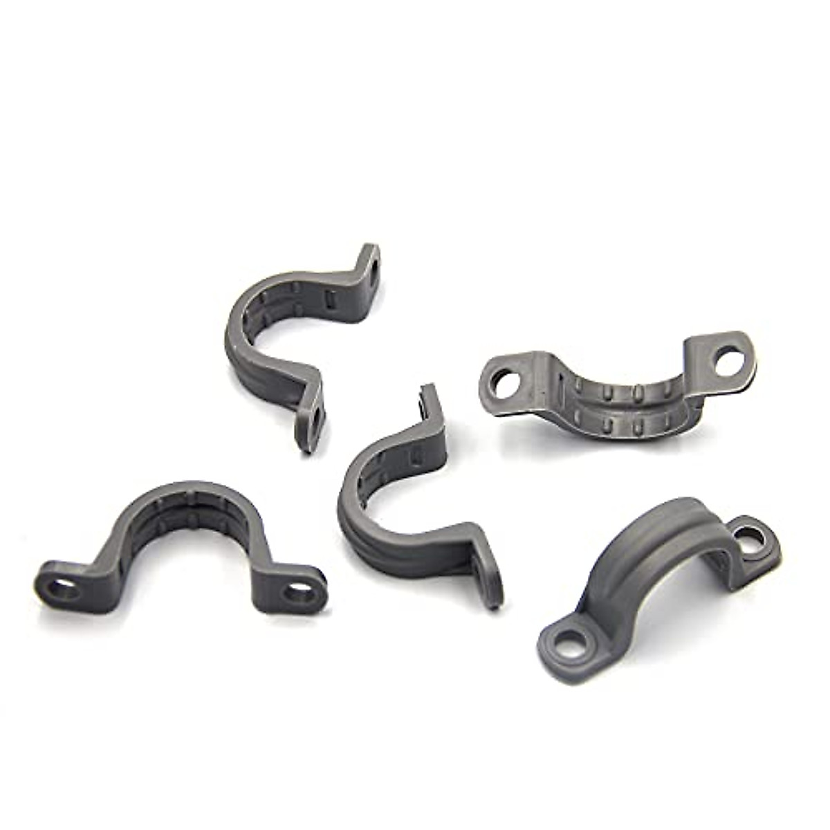 ISPINNER 12pcs 1/2 Inch PVC Pipe Straps, 2 Holes Plastic Conduit Strap for PVC Pipes, Conduit and Cables, UL Listed