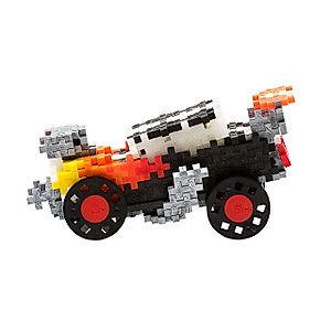 PLUS PLUS - GO! Hot Rod Car - 240 Pieces - Model Vehicle Building Stem/Steam Toy, Interlocking Mini Puzzle Blocks for Kids
